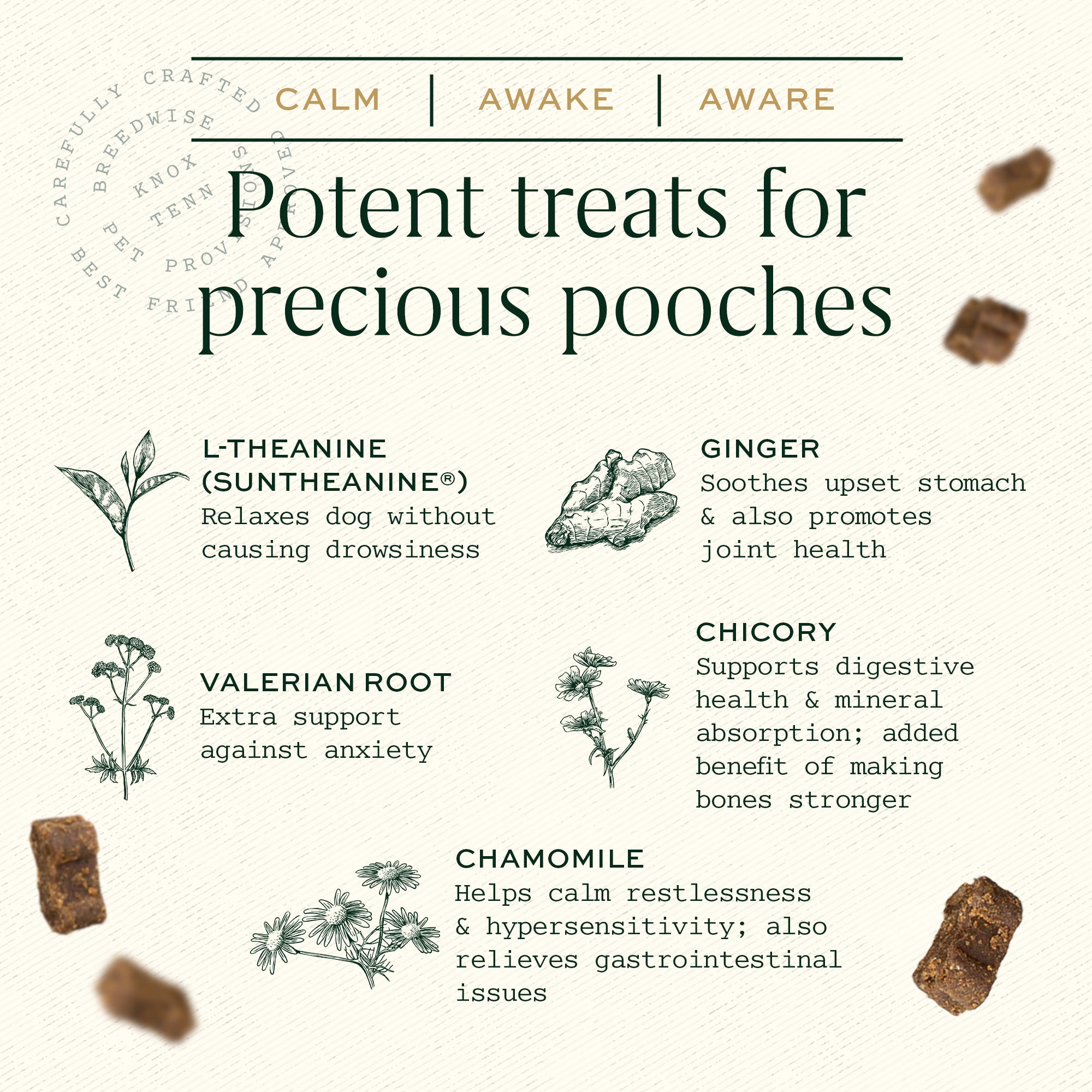 Dog Calming Bites with Treat Tin - Breedwise – Breedwise Pet Provisions